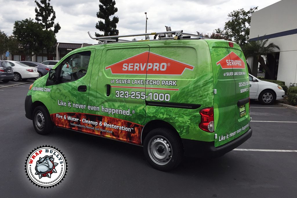 Wrap Bullys | SERVPRO Nissan NV200 Fleet Van Wrap – Gardena
