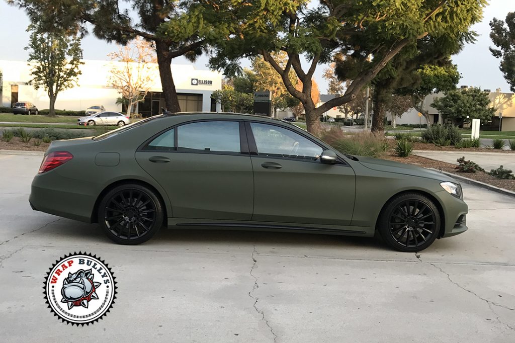 Wrap Bullys | Mercedes-Benz S550 3M Matte Military Green Wrap – Gardena