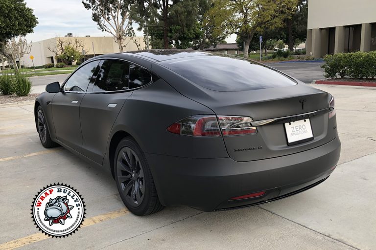 Tesla Model S 3M Deep Matte Black Wrap – Gardena | Wrap Bullys