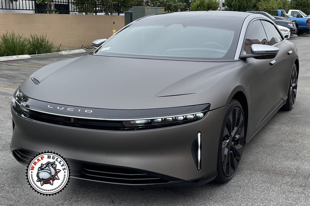 Lucid Air Sapphire 3M Matte Grey Aluminum Wrap – Gardena | Wrap Bullys