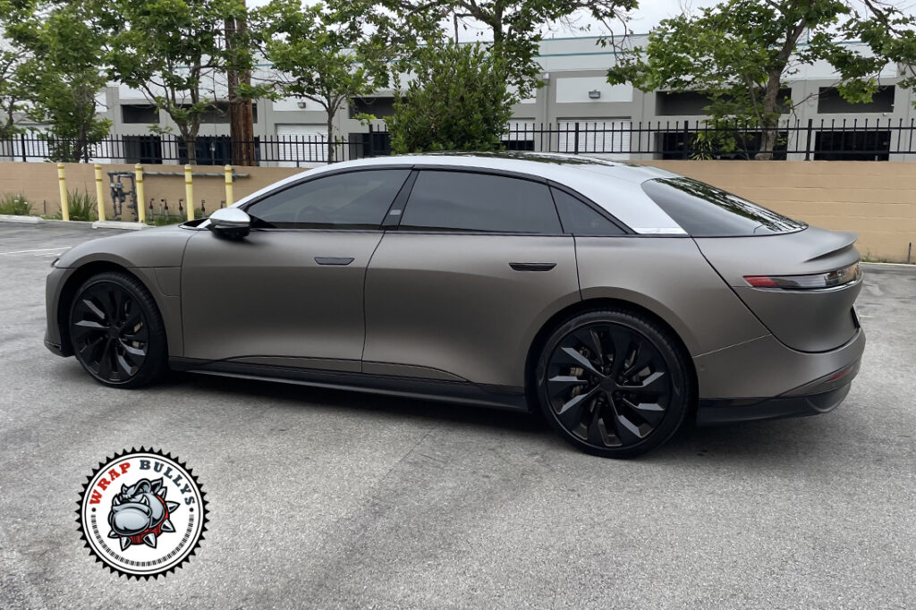 Lucid Air Sapphire 3M Matte Grey Aluminum Wrap – Gardena | Wrap Bullys